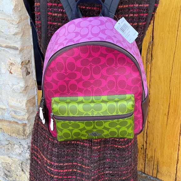 Coach | Bags | Nwt Coach Colorblock Signature Charlie Backpack | Poshmark